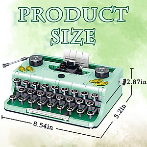 ENHANA Ideas Retro Typewriter Building Blocks Toys Model,STEM Building Idea Set,Best Nostalgic Gift for 6+ Year Old Kids or Adults,820PCS