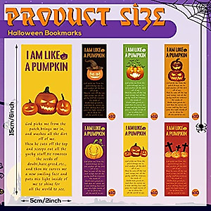 Halloween Bookmarks Pumpkin Bible Verses Bookmarks Christian Bookmarks Religious Book Markers for Women Girl Book Lovers Church Baptism Gifts Christian Gifts Halloween Bible Bookmark (60)