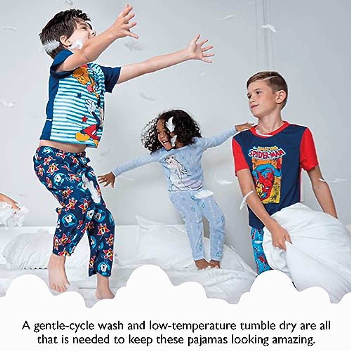 Disney Little Boys' 2-Piece Snug-fit Cotton Holiday Pajama Set, Soft & Cute for Kids, Vampire Mickey