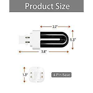Dichroma 7W 41050 Replacement Bulbs Compatible with Dynatrap DT1050 DT1100 DT1210 DT1250 DT1260 1/2 Acre Insect and Mosquito Trap Light (2 Pack)