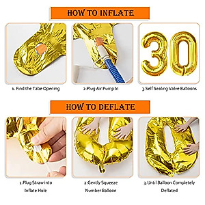 30th Birthday Decorations for Him，Black and Gold So Happy Im Thirty Balloons Banner and Dirty 30 Birthday Decorations for Men or Him