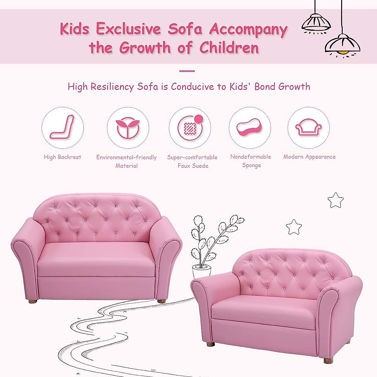 ReunionG Kids Sofas, Pink