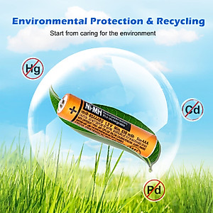 EOCIK HHR-65AAABU 630mAh NI-MH Rechargeable AAA Battery for Panasonic 1.2V AAA Rechargeable Battery for Cordless Phones (630-4pcs)