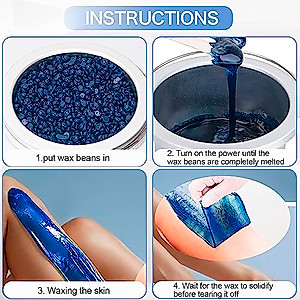 Double Wax Warmer Double Wax Pot Professional for Hair Removal, Electric Wax Heater Machine Dual Wax Pot Warmer Professional With Adjustable Temperature for Facial,Skin,Body,Spa, and Salon