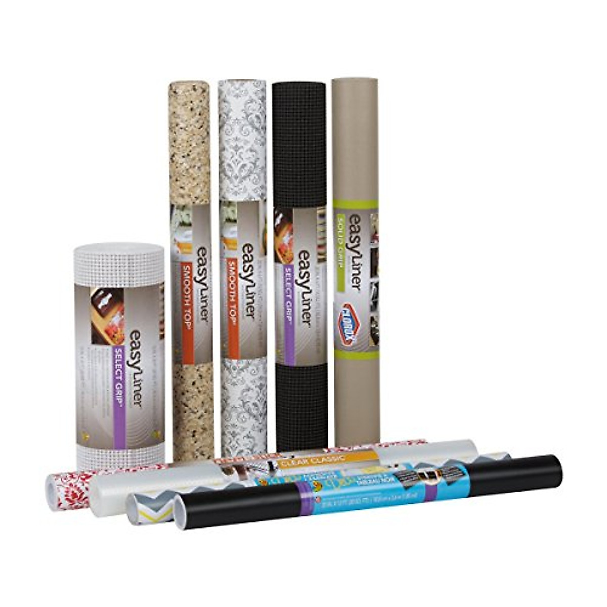 Duck Smooth Top EasyLiner, 20-inch x 6 Feet, Grey Damask