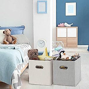 EXTREE Cube Storage Bins 11×11x11 Collapsible Foldable Cubby Bins Fabric Baskets Cubbies Storage Cubes for Closet Organizer