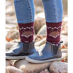 Farm to Feet Women's Standard Emeryville Light Cushion Crew Merino Wool Socks, Mosstone, Large