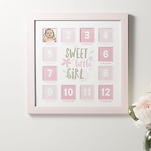 Kate & Milo Baby’s First Year Picture Frame, Woodland Nursery, Rustic