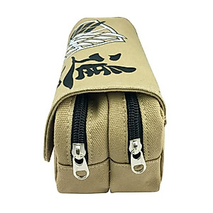 Anime Attack On Titan Pencil Case Manga Large Capacity Pencil Pouch Attack On Titan Student Pen Bag Cosmetic Makeup Storage Bag (A)