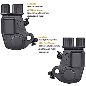 2Pcs Door Lock Actuator Motor Front Left and Right Compatible with 2003 2004 2005 Honda Accord Civic CR-V Element Odyssey Pilot, 2002-2006 Acura RSX Replaces 72155-S5P-A11,72115-S6A-J01,746301,746302