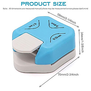 3 in 1 Corner Rounder Punch, 4mm 7mm 10mm 3 Way Corner Cutter for Paper Craft, Laminate, DIY Projects, Photo Cutter, Card Making and Scrapbooking