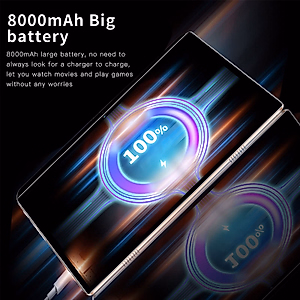 10.1 Inch Tablet for Android11, 4G Network Phone Call, 5G 2.4G WiFi Tablet PC, Octa Core 6G RAM 128G ROM, 8000mAh Battery, with Dual SIM Card Slot, Gifts for Kids (Gold)