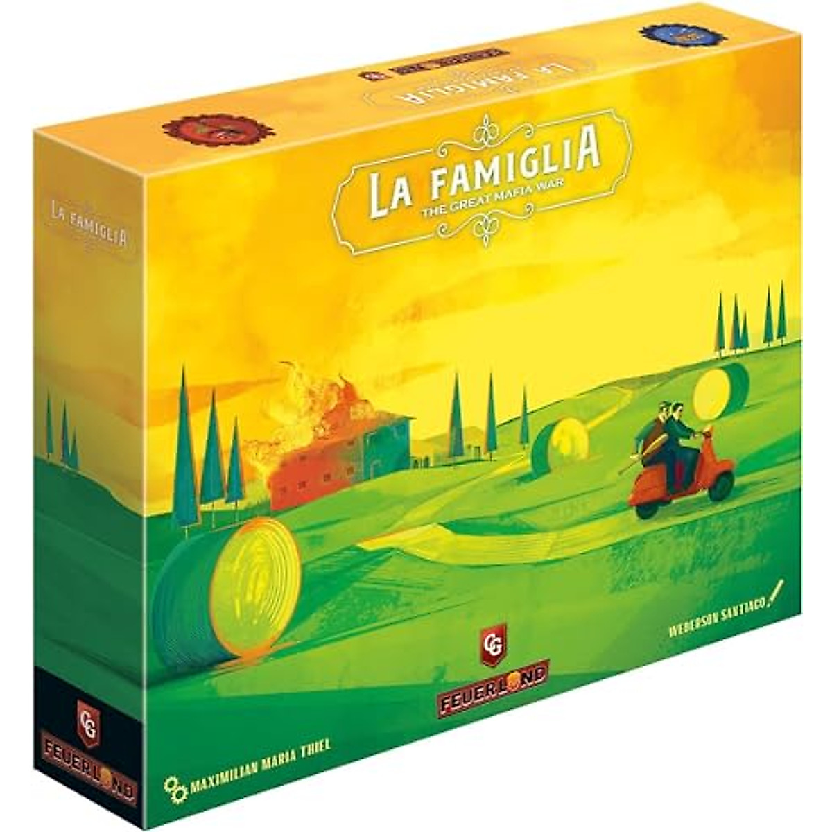 Capstone Games La Famiglia: The Great Mafia War - Capstone Games, 2-vs-2 Team Strategy Board Game, Based in 1980's Sicily, 4 Players, 90-180 Minute Game Play Time, Ages 16+