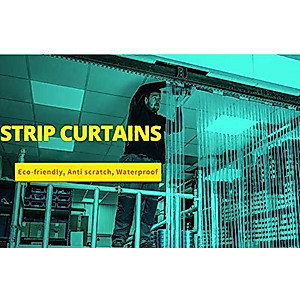 VIZ-PRO Freezer PVC Curtain Strip for Walk in Freezers, Coolers & Warehouse Doors - Clear, 101' Length x 12" Width x 0.12" Thick