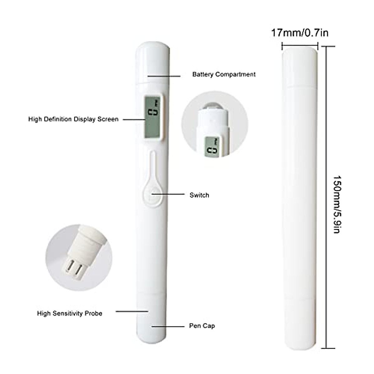0 to 9990ppm TDS Meter High Sensitivity Digital Test Pen Portable Water Tester with LCD Screen