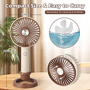 Qilerball Handheld Fan - Portable Mini Fan for Travel with USB Battery Operated, Small Foldable Rechargeable Hand Held Fan, Personal Fan Gifts for Kids Girls Women Men Indoor Outdoor
