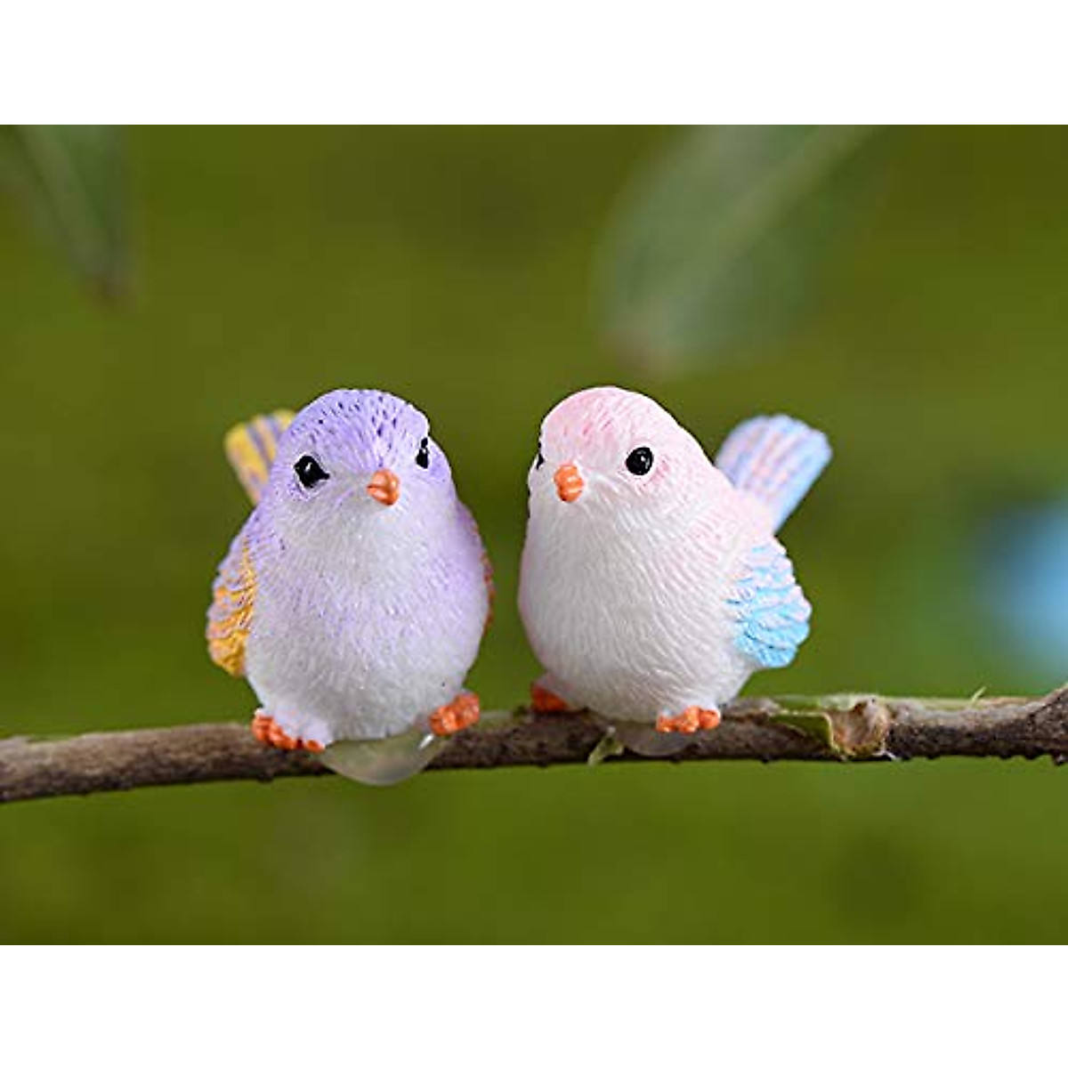 HoneyToys 8pcs Resin Mini Birds, Miniature Figurines, Fairy Garden Accessories, Fairy Garden Supplies, Fairy Garden Animals for Fairy Garden, Plant Pots, Bonsai Craft Decor