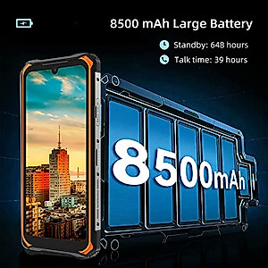 DORLAND EX-08 4G Rugged Smartphone, Cell Phone Industrial Intrinsically Safe Outdoor Unlocked Dual SIM 8GB+128GB 5" FHD Screen Android 9.0 IP68 Waterproof Explosion Proof, Black