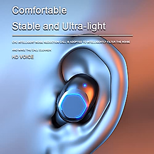 PMOPDSNNE Wireless Earbuds Bluetooth 5.3 True Wireless Headphones with LED Display Charging Case IPX7 Waterproof USB-C Button Control Powerful Bass in Ear Earphones One-Step Pairing Headset