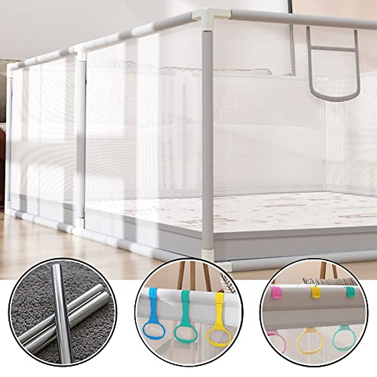 YUNGU Baby Playpen , Playpens Babies , Infant Playard Gates ,Indoor & Outdoor Kids Activity Center,Sturdy Baby Fence Play Area Babies, Toddlers, Infants (70.8778.7425.59inch), 70.87*78.74*25.59 Inch