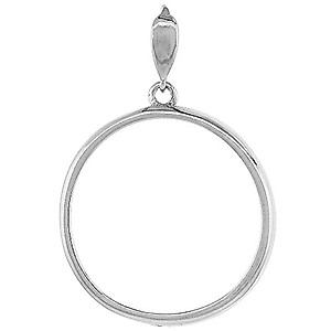 Sterling Silver Susan B. Anthony Bezel Sacagawea 26 mm Coins Prong Back Round Edge Coin NOT Included