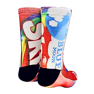 KACOLOR Mens Crazy Funny Cool 3D Print Pattern Novelty Crew Tube Socks, One Pack, M Size