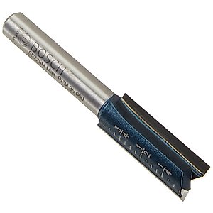 BOSCH 85225MC 3/8 In. x 1 In. Carbide-Tipped Double-Flute Straight Router Bit