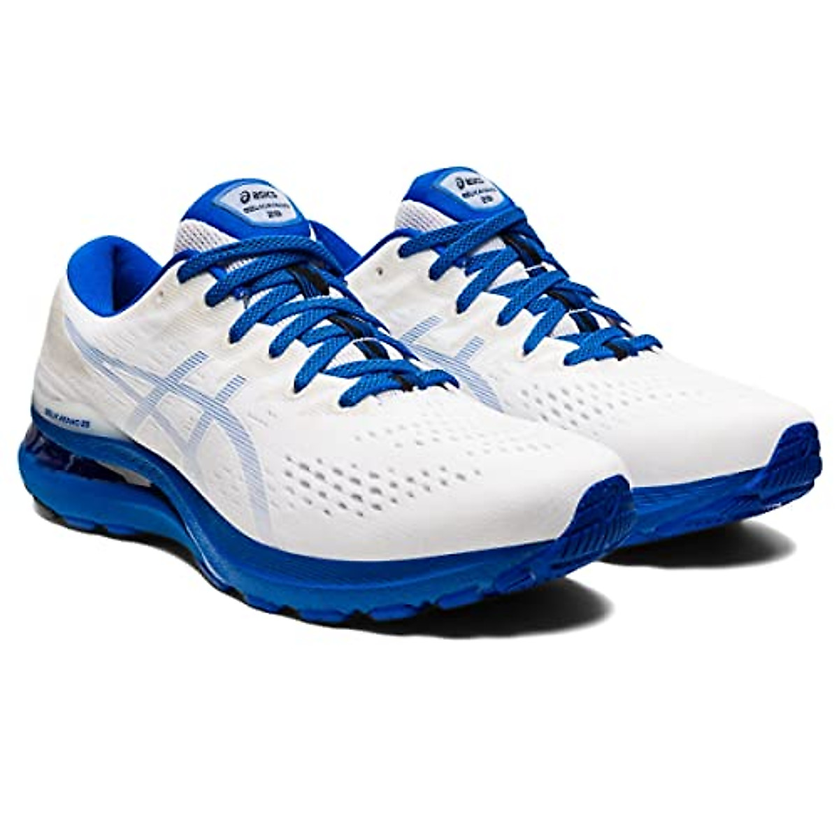 ASICS Men's Gel-Kayano 28 Running Shoes, 11.5, White/Tuna Blue