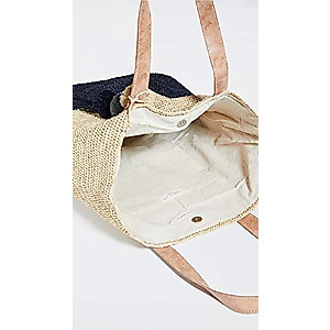 Mar Y Sol Women's Montauk Tote, Navy, Tan, One Size