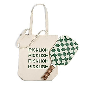 Picklish Pickleball Checks Paddle | Fiberglass Surface with High Grit and Spin, Extended Handle, 11mm, Comfort Grip, Luxury, Stylish, Performant Pickleball Rackets