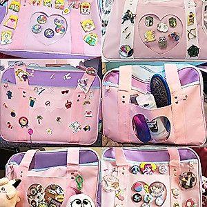 Heart Kawaii ITA Japanese Bag Anime Sticker & kawaii wallet purse cute backpacks for woman trendy stuff gift ideas book bags tote Pin anime backpack kawaii accessories cheap Laptop Handbag Pink