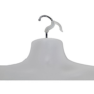 SSWBasics Male Molded Shatterproof Frosted Hanging Shirt Form with Hook - Fits Men's Sizes