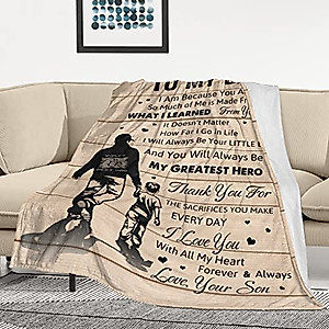 Dad Gifts from Son, Dad Blanket 60"x50", Birthday Gifts for Dad, Best Dad Gifts Ideas for Father, Bonus Dad Gifts for Men Valentines Anniversary Fathers Day Christmas, to My Dad Throw Blankets