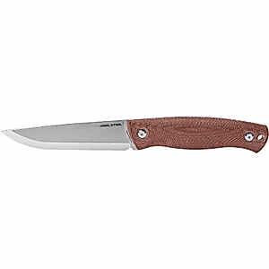Real Steel Pathfinder Bushcraft Fixed Knife - 14C28N Blade with Micarta Handle- Perfect for Everyday Tasks - Brown