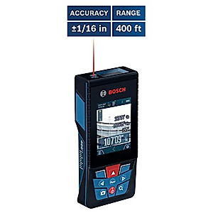 BOSCH GLM400CL Blaze Outdoor 400ft Bluetooth Connected Laser Measure with Camera & Lithium-Ion Battery