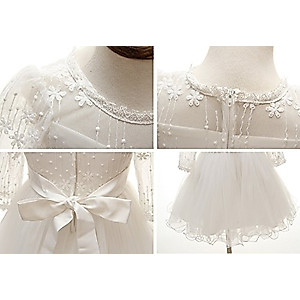 Coozy Baby Girls Dresses Christening Baptism Gowns, Ivory, Size 0-6 Months