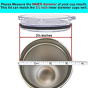 Wotermly 2 Pack 20 oz tumbler lids replacement, Spill Proof Splash Resistant Lids Mug Topper Fit for Rambler and More Coffee Mugs