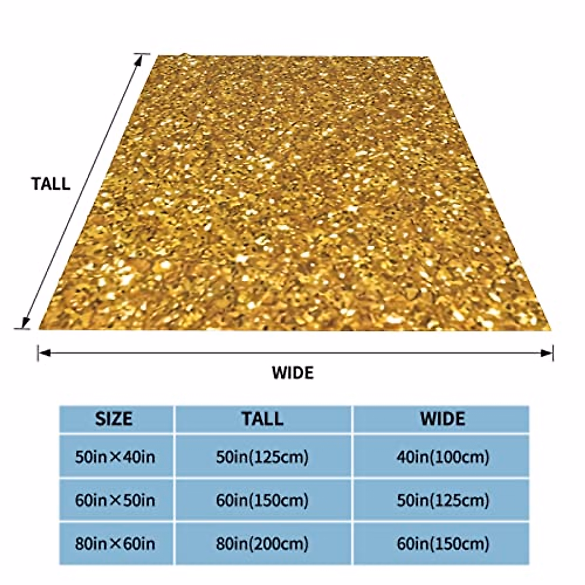 Filled with Shiny Gold Glitter Blanket Throw Blanket Fleece Blankets Fuzzy Sherpa for Couch Bed Sofa Women Super Soft Cozy Fluffy Warm Plush Comfy Lap