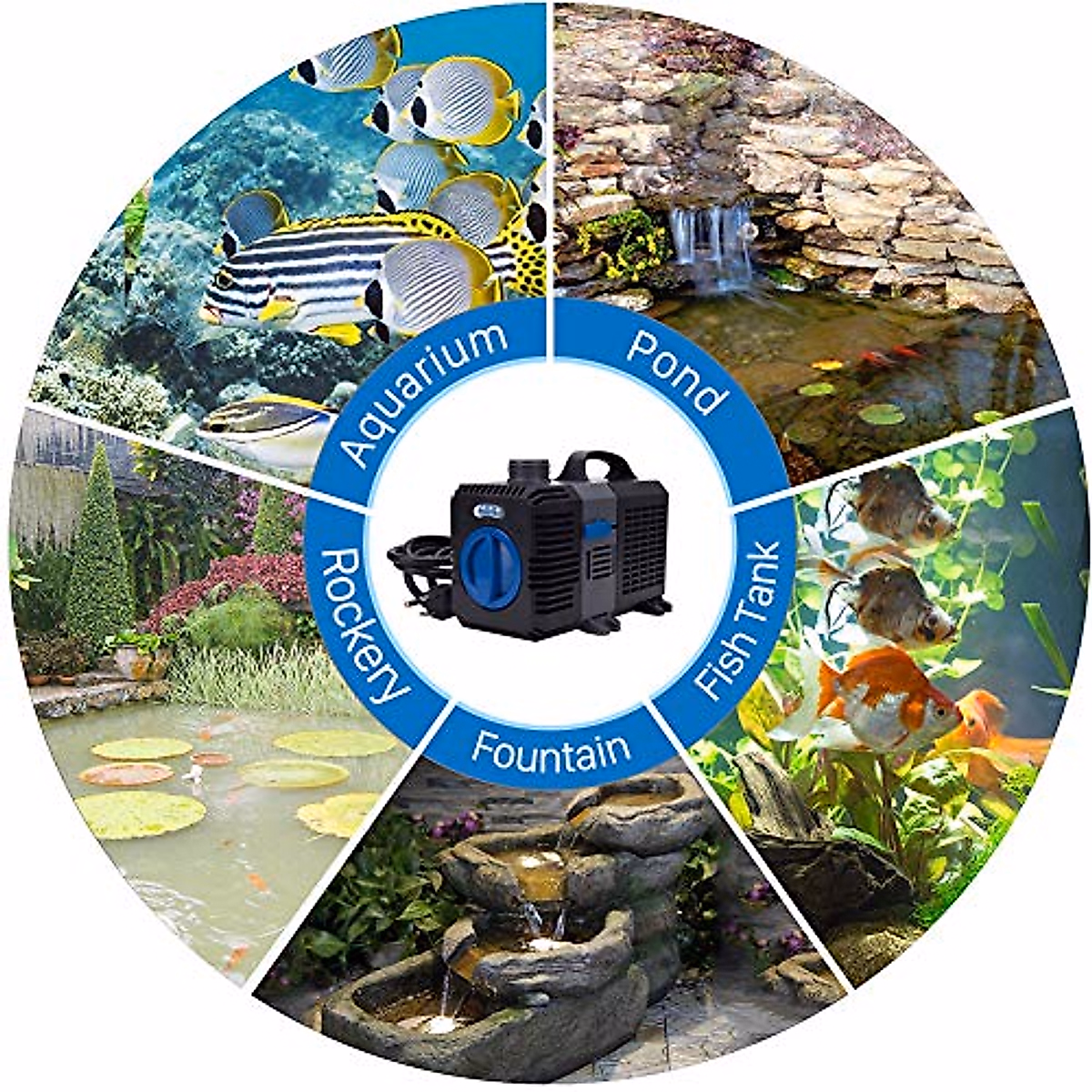 1375GPH Adjustable Flow Submersible Frequency Water Pump Aquarium Fish Pond Hydroponics