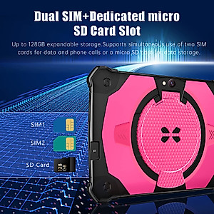 Kids Tablet, 7 inch 2.4G 5G WiFi Toddler Tablet, HD Dual Camera, RAM 4GB ROM 32GB, Octa Cores, Eye Protection Screen, Baby Tablet with Kid Proof Case for Kids, Baby Gifts (Pink)