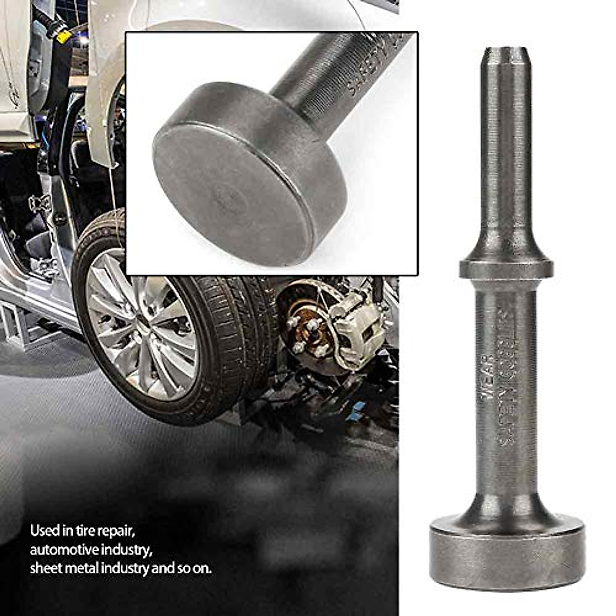 Kadimendium Pneumatic Air Hammer Bit Smoothing Pneumatic Drifts Air Hammer Bit Set Extended Length Impact Tool Kit Pneumatic Chisel Bit Tool(100mm)