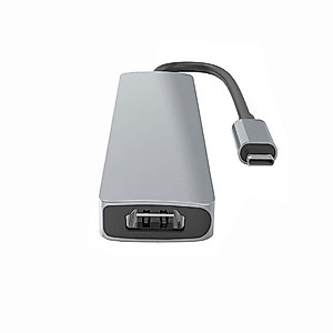 SHYPT Type-C Hub to HDMI-Compatible Adapter 4K 3 USB C Hub with TF Security Digital Reader Slot for MacBook Pro