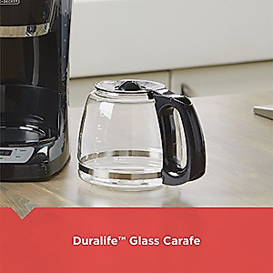 BLACK+DECKER QuickTouch™ Digital Programmable 12-Cup* Coffee Maker, Black, CM1060B-T