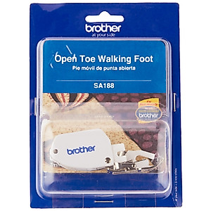 Brother Open Toe Walking Foot for Quilting and Sewing Multiple Layers, SA188
