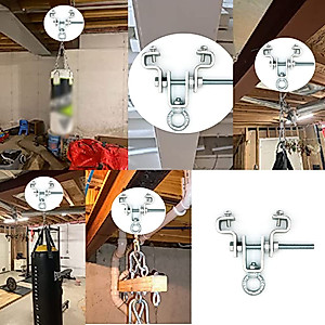 WANLIAN I-Beam Heavy Bag Hanger; Steel Clamp for Heavy Bag. Suitable for I-Beams with Bottom Width 2.5" 6.3cm7.5" 19cm; Can Withstand 450 Lbs