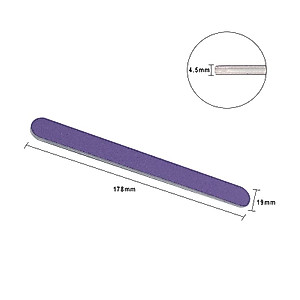 Bzbuy Nail File 50 PCS Professional Double Sided 100/180 Grit Nail Files Emery Board Purple Manicure Pedicure Tool and Nail Buffering Files