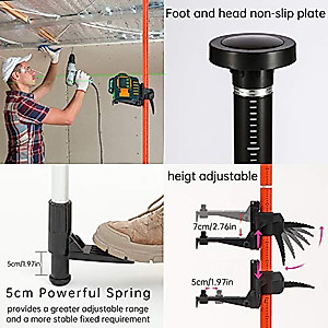 Telescoping Pole, Telescoping Laser Level Support Pole with Tripod and Mount for Lasers Level of Rotary and Line Lasers
