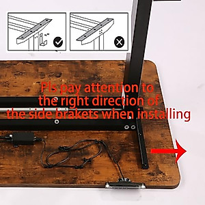 farexon Electric Height Adjustable 59 x 24 inch Standing Desk, Sit Stand Desk with Ergonomic Curved Workstation, Four Preset Heights, 27''-45'' Lifting Range Stand up Desk(Brown)