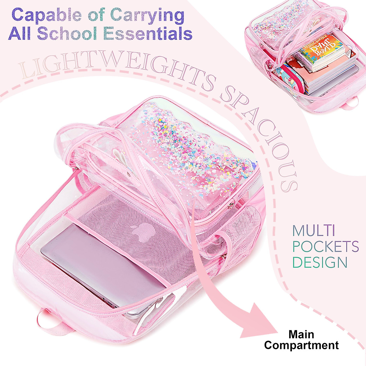 Gazigo Girls School Backpack Causal Canvas Stripe Backpack Cute Teen Backpacks For Girls School Bag (Blue)