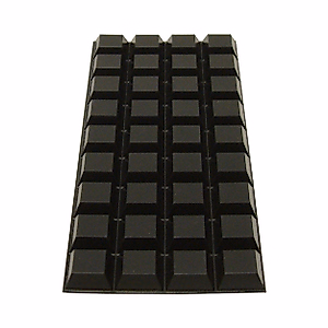3M Bumpon SJ5023 Black Bumper/Spacer Pad - Square Shaped Bumper - 0.81 in Width x 0.3 in Height - 67388 [PRICE is per PAD]
